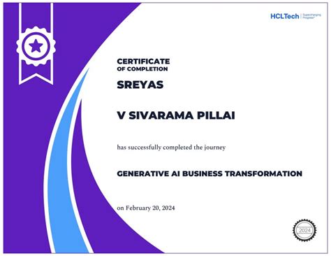 Sreyas V Sivarama Pillai On Linkedin Genai Businesstransformation