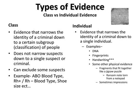 Types Of Evidence And Examples