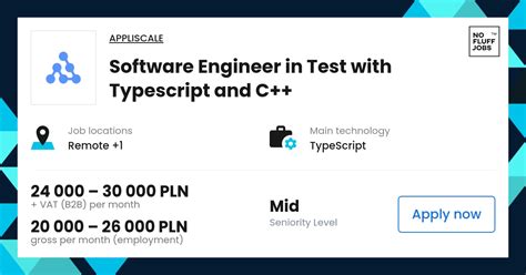 Software Engineer In Test With Typescript And C Job Testing