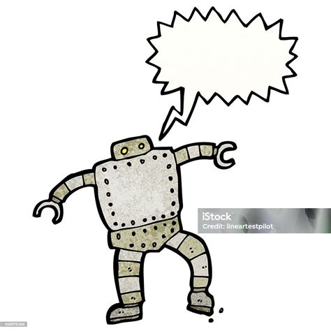 Shouting Robot Cartoon Stock Illustration Download Image Now Bizarre Cheerful Clip Art