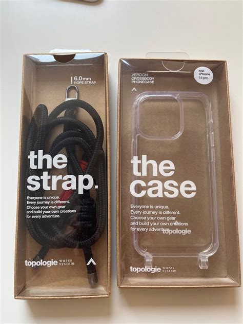 Topologie Iphone 14 Pro Case Clear And Strap Black 手提電話 電話＆平板電腦配件
