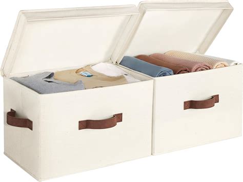 Bbto 8 Pcs White Plastic Storage Organizer Bins With Lids