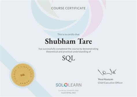 Shubham T On Linkedin Sololearn Sql