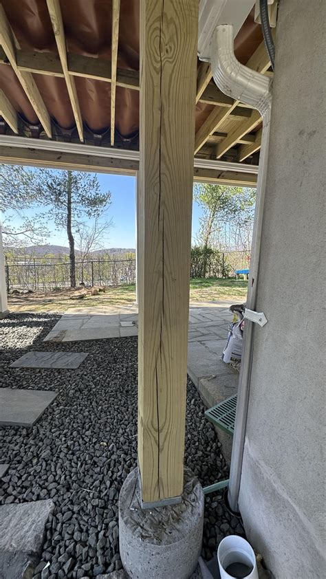 Cracking In Posts Of New Deck R Decks