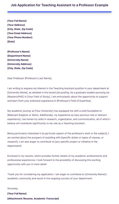 20 Application For Teaching Job Examples To Download