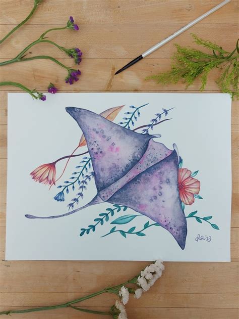 Mantarraya Pinturas Pequeñas Dibujos Detallados Tutorial De Arte