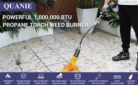 Amazon Com QUANIE Propane Torch Weed Burner Kit Weed Torch BTU Blow Torch With Lb