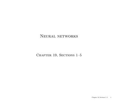 Neural Networks Lecture Slides Cs 3600 Docsity