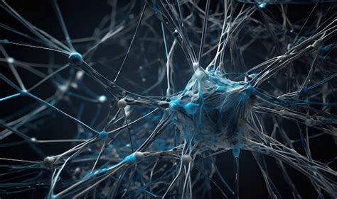 Glowing Neural Network With Intricate Lines And Points Vibrant