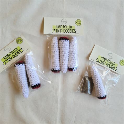 catnip doobie toy novelty cat toy catnip joint toy crochet joint cat toy funny catnip toy