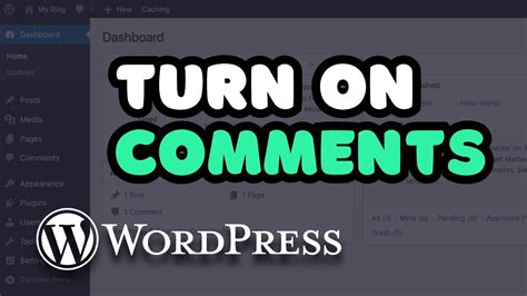 How To Enable Comments On Wordpress Pages And Posts Youtube