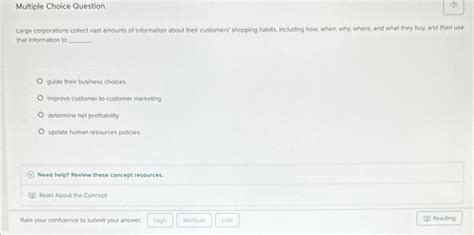 Solved Multiple Choice Questionlarge Corporations Collect