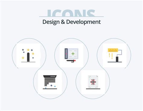 Design And Development Flat Icon Pack 5 Icon Design Development Coding Paper Programing