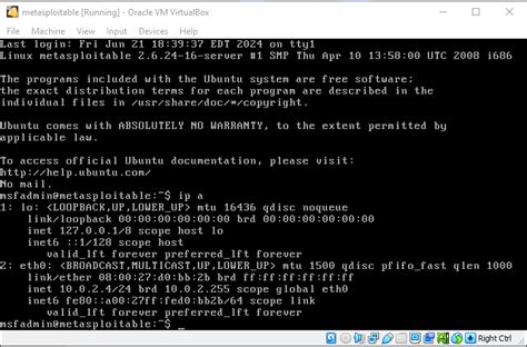 metasploitable — manual exploitation ip of the metasploitable machine → 10 0 2 4 ip of the kali