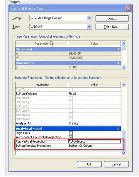 Analytical Properties Of A Column Doesnt Appear Autodesk Community