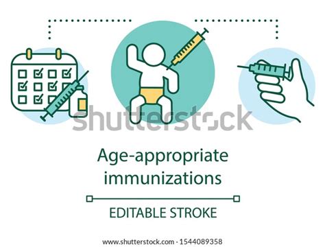 Age Appropriate Immunizations Concept Icon Vaccination Stock Vector Royalty Free