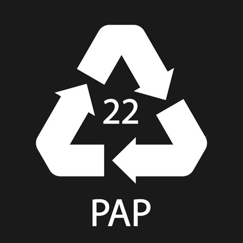 Símbolo De Reciclaje De Papel Pap 22 Ilustración Vectorial 6763126 Vector En Vecteezy