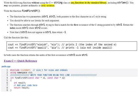 Solved Write The Following Function Without Using The C Chegg