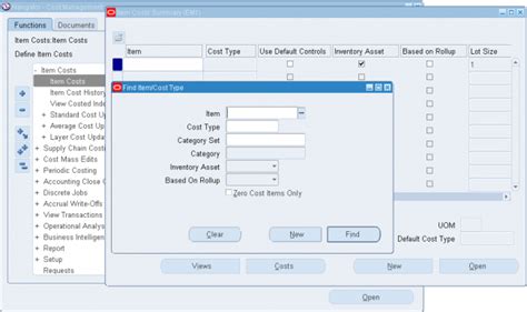 Item Costing OracleUG