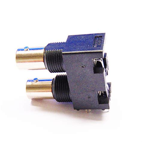 Dual Port Vertical BNC Socket Connector From Cambridge Electronics