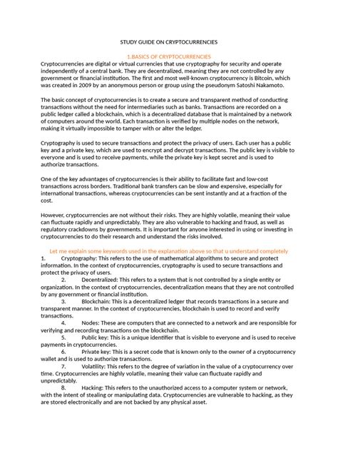 Understanding Cryptocurrencies Pdf Cryptocurrency Bitcoin