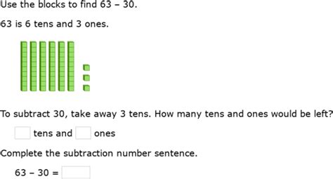 IXL Use Models To Subtract A Multiple Of Ten From A Two Digit Number St Class Maths Practice