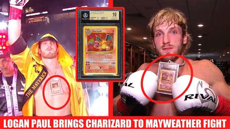 Logan Paul Brings A Graded Charizard Card To The Ring Against Floyd