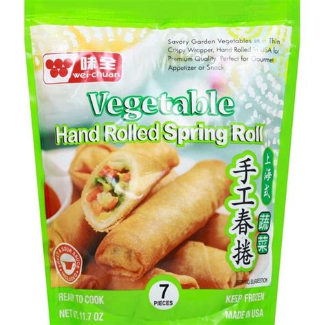 Wei Chuan Spring Rolls Hand Rolled Vegetable 7 Each Instacart