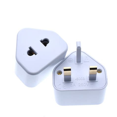 Eu Us 2 Pin Til Uk 3 Pin Stik Ac Universal Adapt Grandado