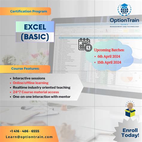 Excelbasics Dataskills Certification Admissions Careergrowth Optiontrain Optiontrain