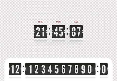 Retro Design Score Board Clock Template Scoreboard Number Font Vector Modern Ui Design Of Old