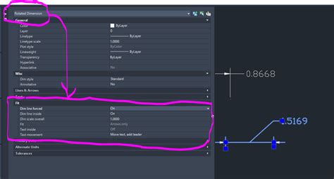 Dimfitx Option Selectable In Properties Autodesk Community