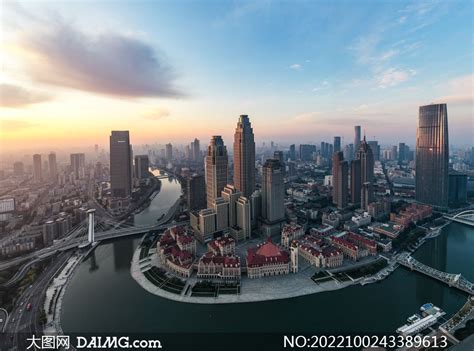 天津海河沿岸建筑风光摄影高清图片大图网图片素材