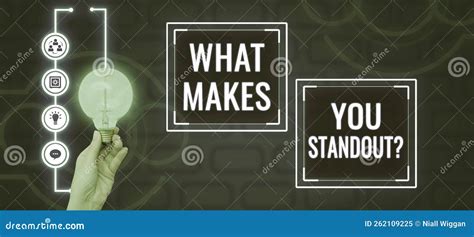 Sign Displaying What Makes You Standout Concept Meaning Asking Someone