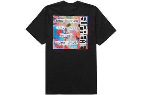 Supreme Static Tee Black Mens Fw23 Us