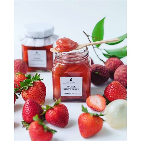 แยมผลไม้ Tasty Herb รส ลิ้นจี่ สตรอว์เบอร์รี่ Lychee Strawberry Tastyherb Thaipick