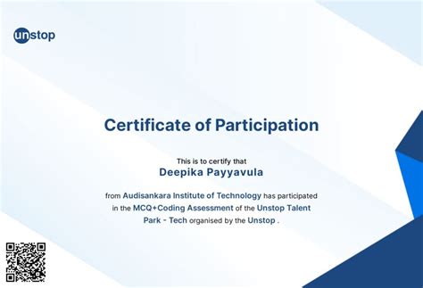 Deepika Payyavula On Linkedin Unstoptalentparktech Mcq Codingassignment Gratitude