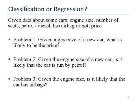 Supervised Learning Regression Classification Linear Regression Knn