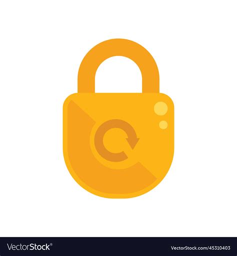 Padlock Password Recovery Icon Flat Page Vector Image