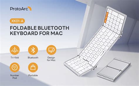 Protoarc Foldable Bluetooth Keyboard For Ipad Ios Mac Os Xk01 A Folding Wireless Keyboard