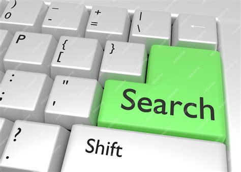 Premium Photo Grey Computer Keybard With Concept Search Button