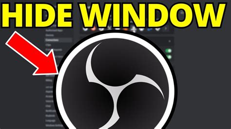 How To Hide OBS Window While Recording YouTube