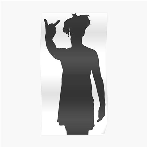 Yungblud Silhouette Gray Poster For Sale By Sarascoprox Redbubble