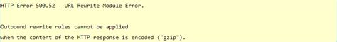 Error 50052 Url Rewrite Module Error Outbound Rewrite Rules