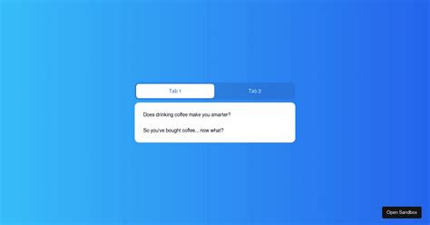 Tabs Codesandbox
