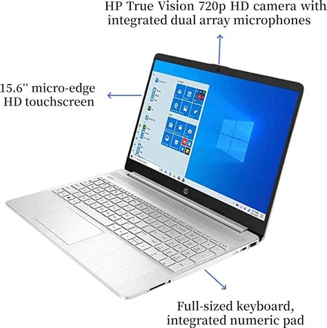 Hp Laptop Con Pantalla T Ctil Hd De Pulgadas Intel Core I G De Generaci N Ram