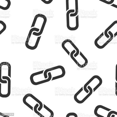 플랫 스타일의 체인 아이콘 흰색 격리 된 배경에 네트워크 하이퍼 링크 벡터 그림입니다 원활한 패턴 비즈니스 개념을 첨부합니다 개념에 대한 스톡 벡터 아트 및 기타 이미지