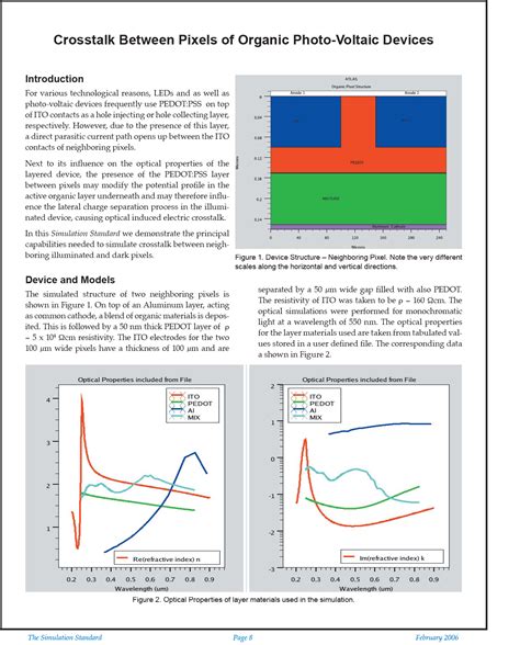 Crosstalk Between Pixels Of Organic Photo Voltaic Devices Silvaco