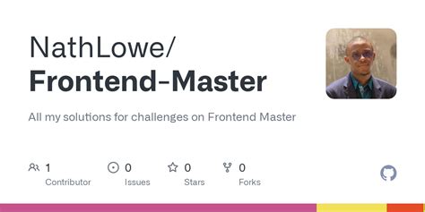 GitHub NathLowe Frontend Master All My Solutions For Challenges On