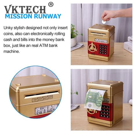 Badu Bg Електронна касичка Сейф Касички за деца Парола за банкомат Кутия за пари Кутия за